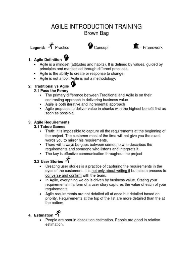 Agile Introduction Training Summary (Feb 27 2019) | PDF | Agile ...