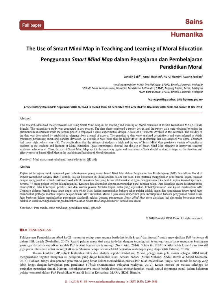 Penggunaan Smart Mind Map Dalam Pengajaran Dan Pembelajaran Pendidikan ...