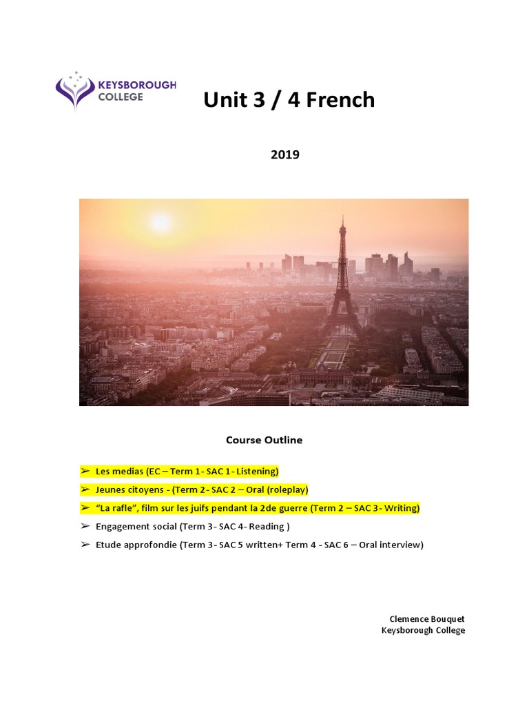 KSC Unit 3 4 Course Overview 2019 | PDF