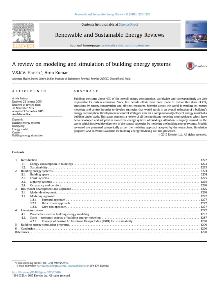 A Review On Modeling and Simulation of Building Energy Systems | PDF ...
