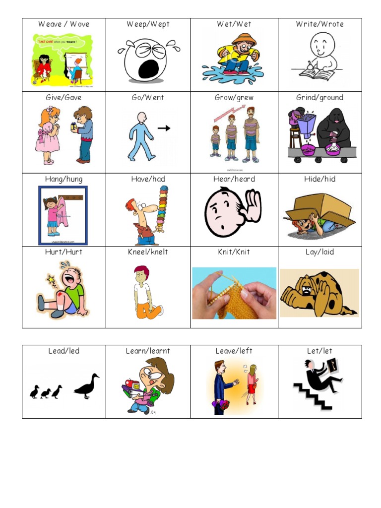 Weave and Weep: Verb Forms Explained | PDF