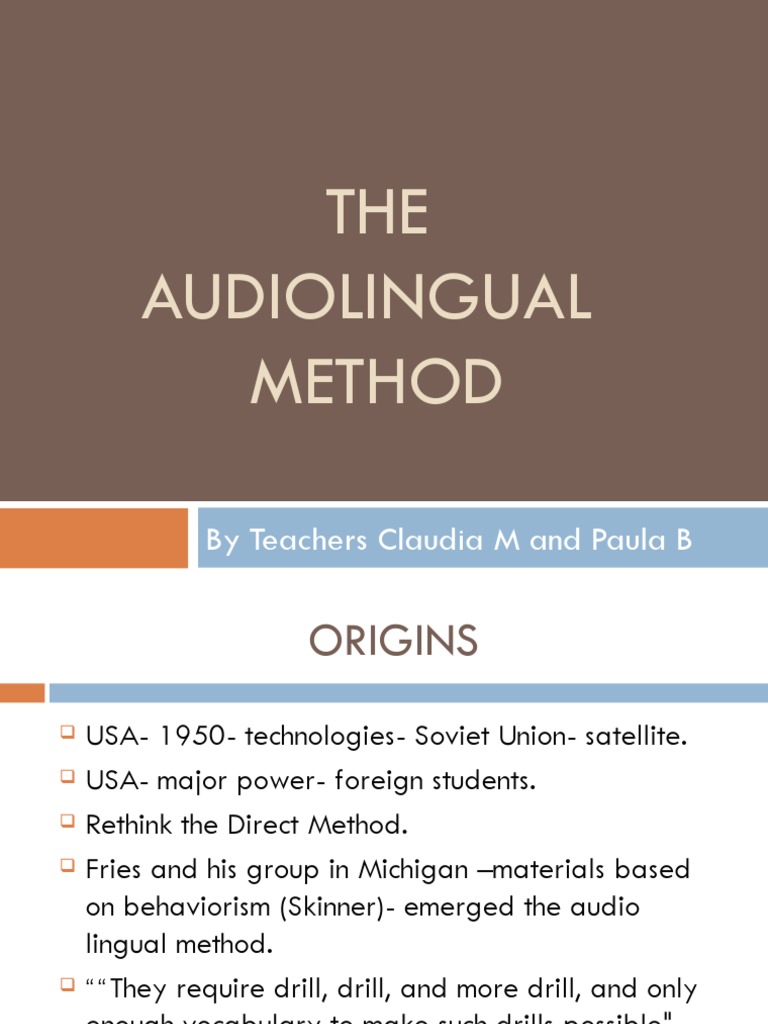 An Overview of the Audiolingual Method: Foundations, Key Practices, and ...
