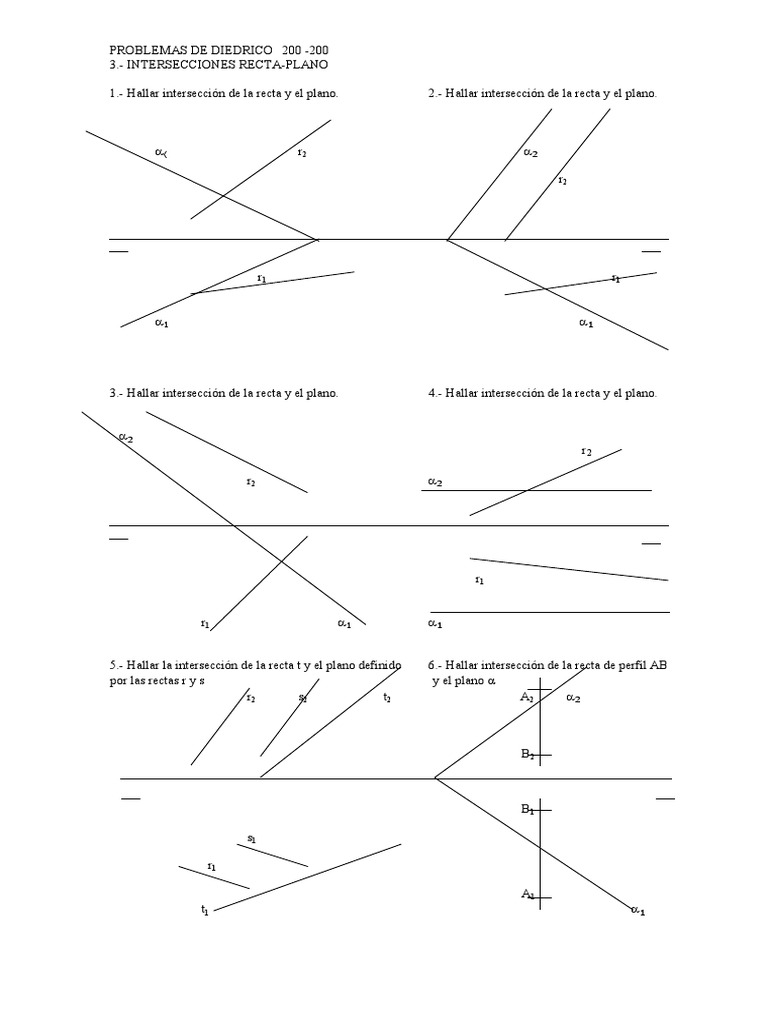 4 Interseccion Recta Plano 2 | PDF