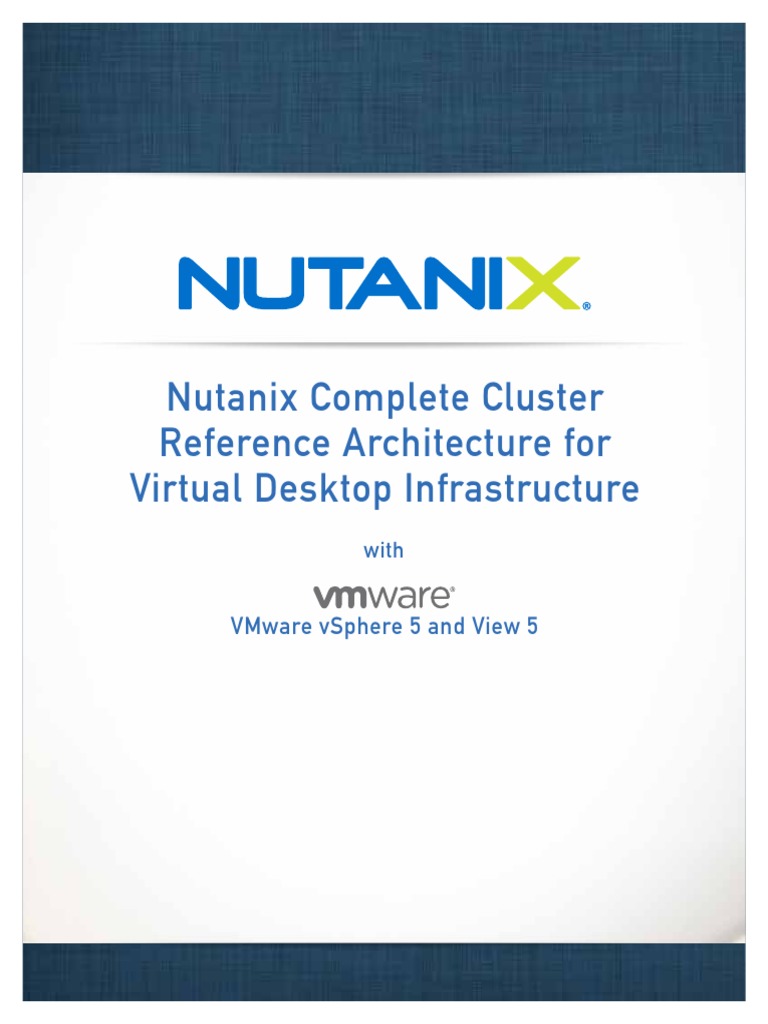 VDI Nutanix | PDF | Desktop Virtualization | Computer Cluster