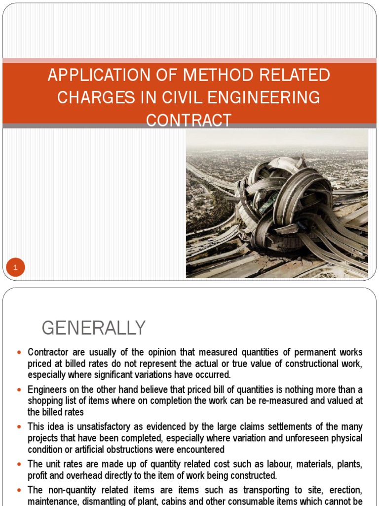 Applying Method Related Charges in Civil Engineering | PDF | General ...