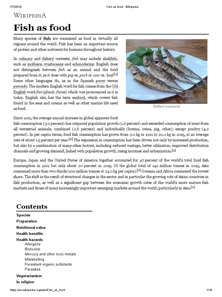 Fish As Food | Download Free PDF | Fish As Food | Aquaculture