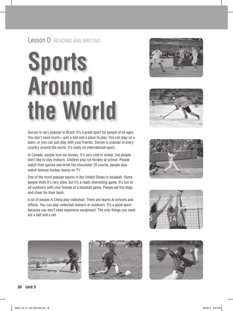 Sports Around The World: Lesson D | PDF