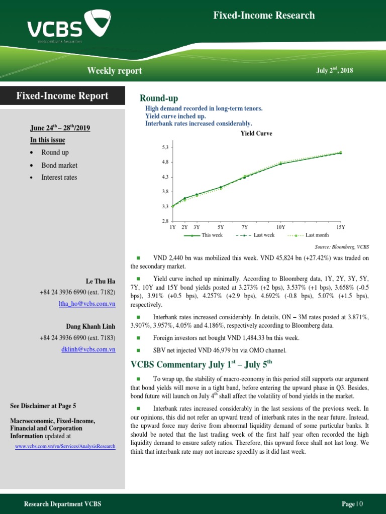 Weekly Report: Fixed-Income Research | PDF | Interbank Lending Market ...