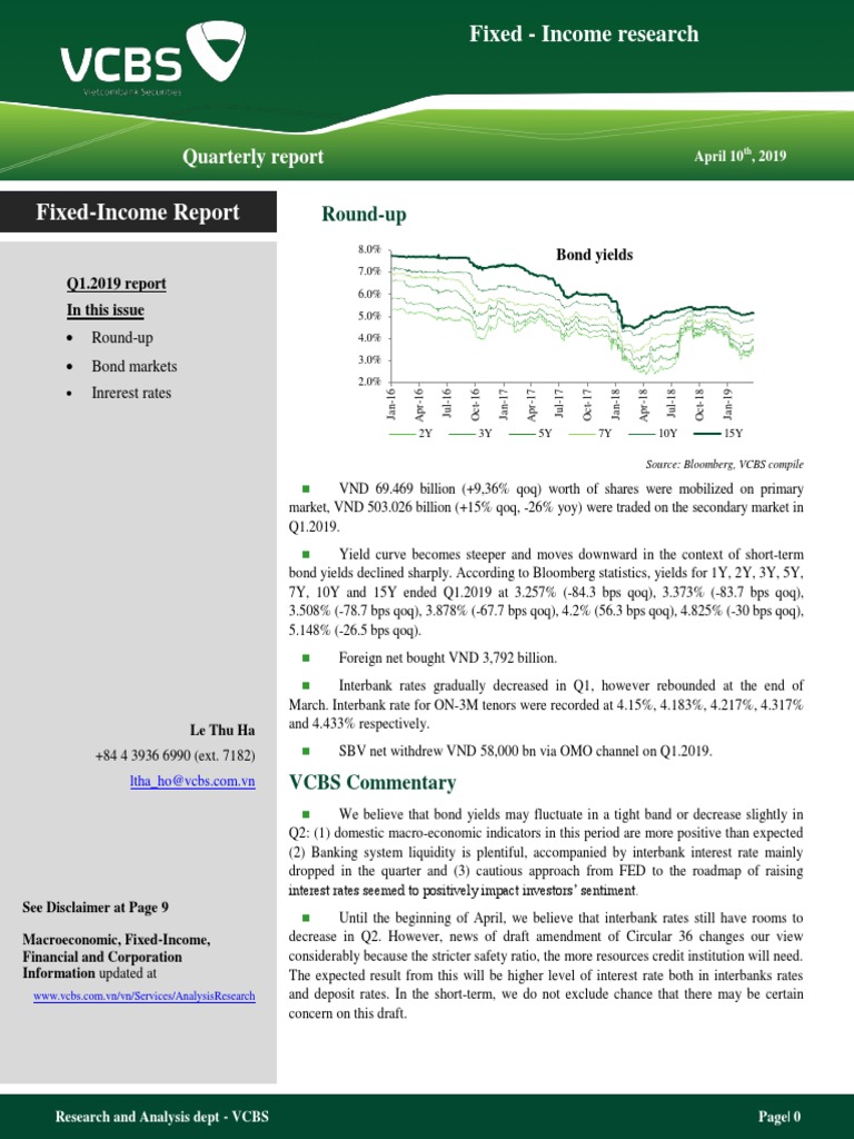 Quarterly Report: Fixed - Income Research | PDF | Interbank Lending ...