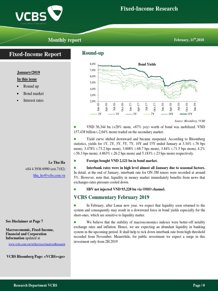 Monthly Report: Fixed-Income Research | PDF | Bonds (Finance) | Fixed ...