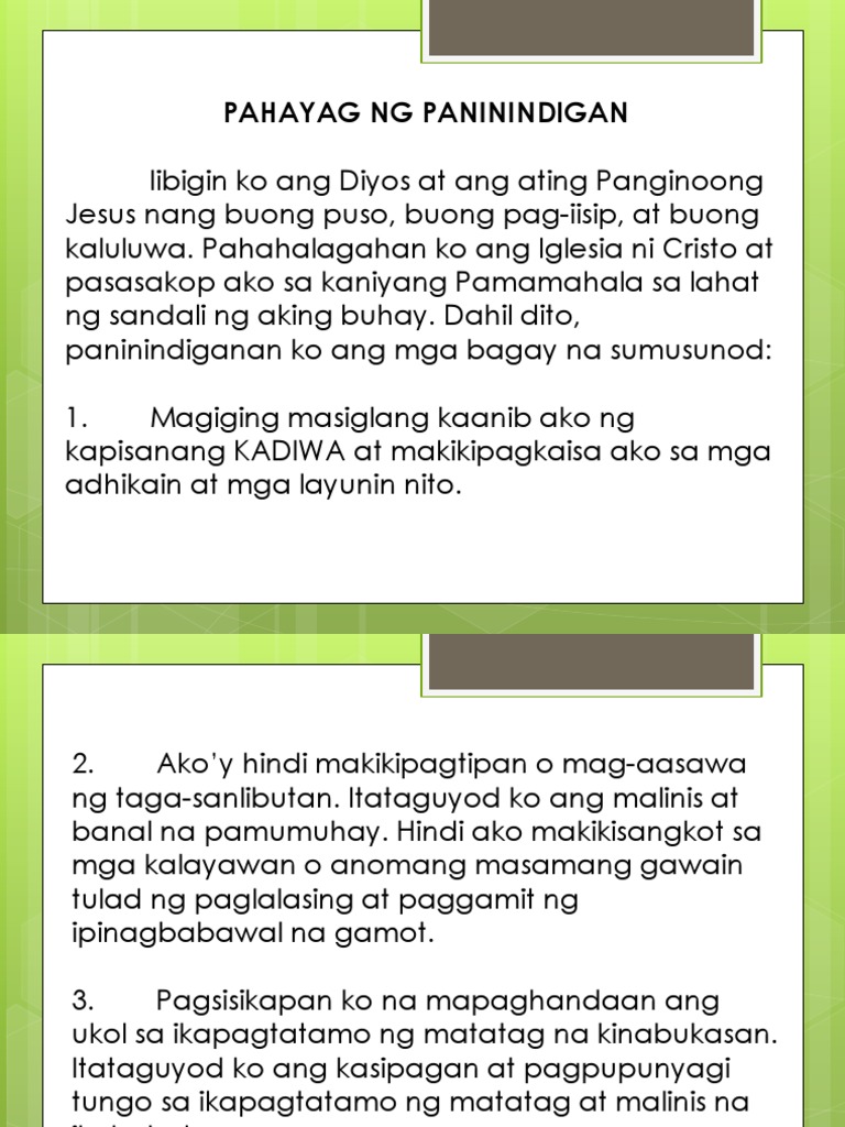 Paninindigan | PDF