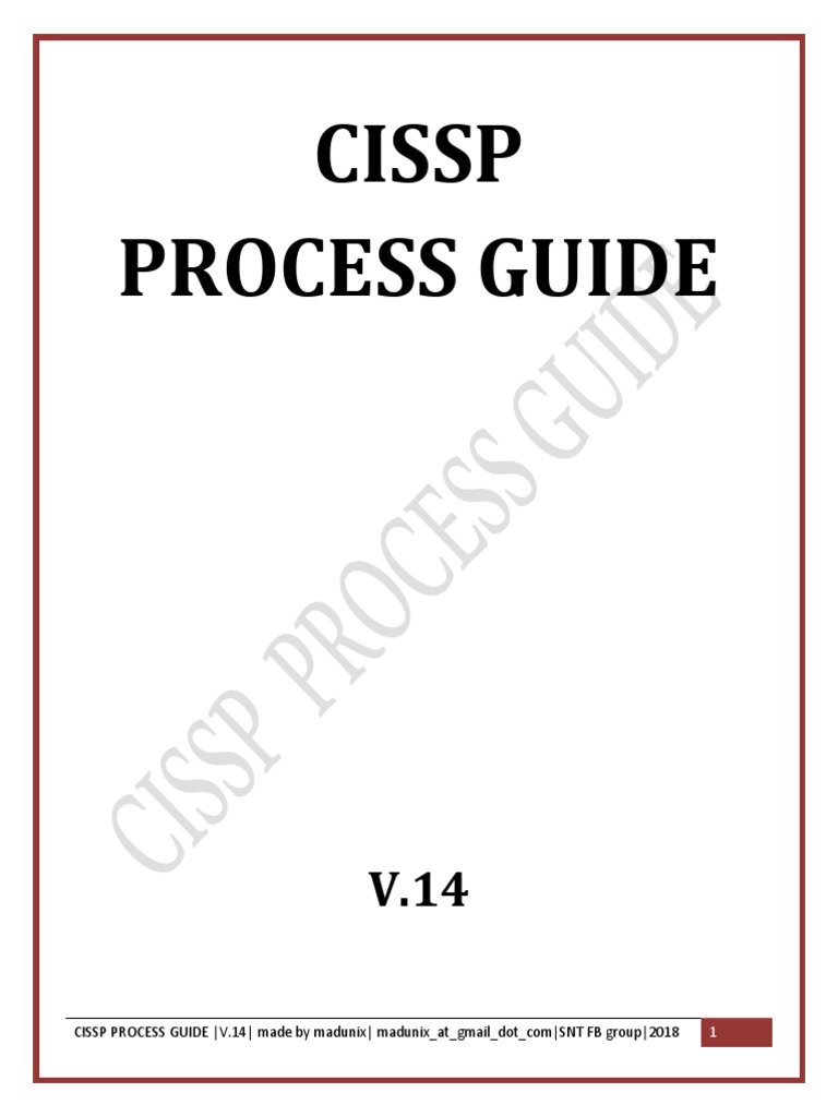 CISSP Process Guide | PDF | Information Security | Risk Management
