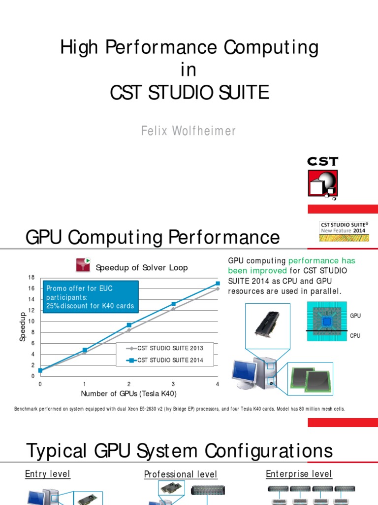 High Performance Computing in CST Studio Suite: Felix Wolfheimer | PDF | Graphics Processing ...