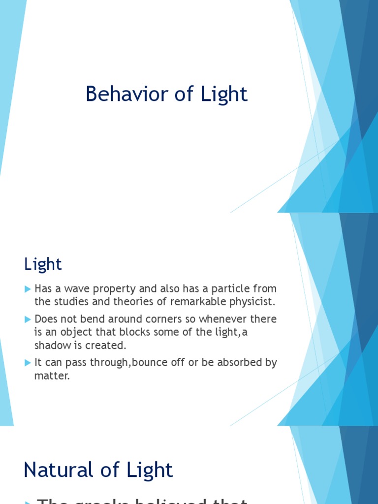 Behavior of Light | PDF | Light | Waves