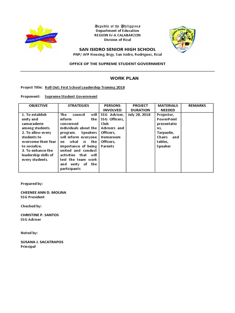 Leadership Training Plan for Students | PDF | Government