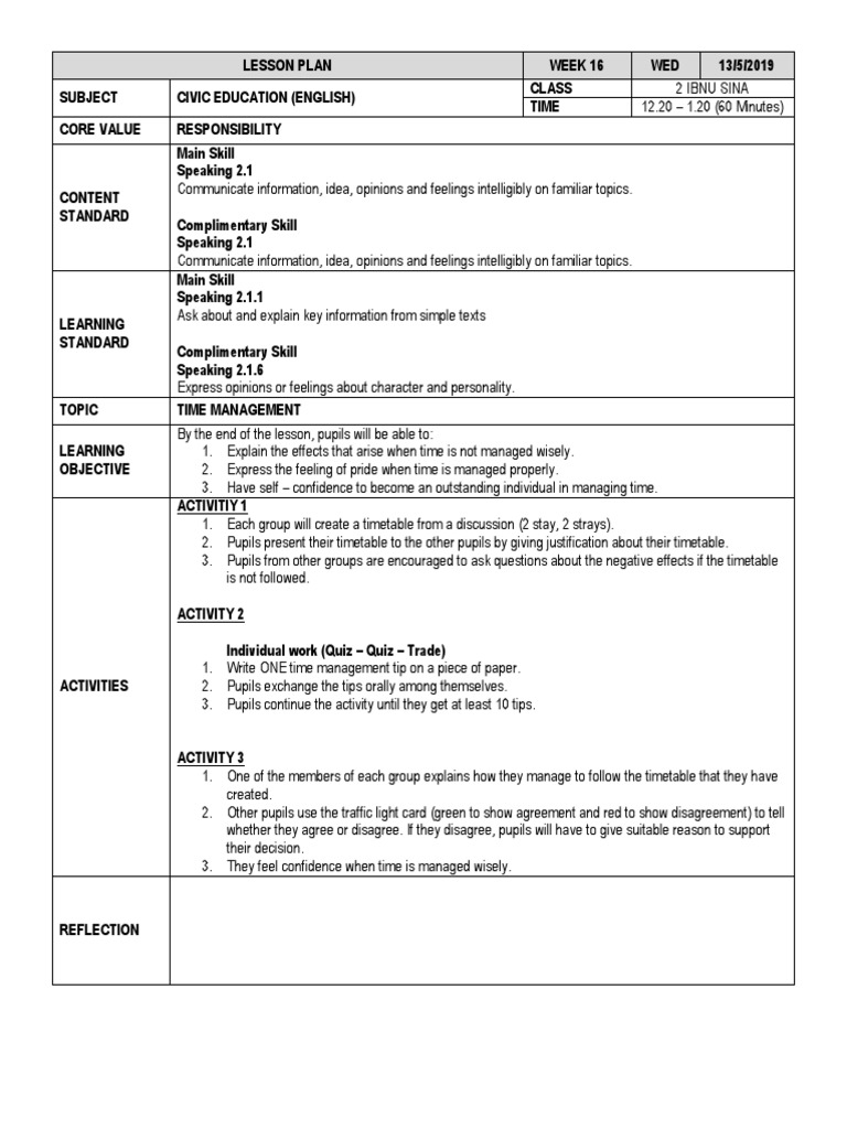 3.1responsibility - Lesson Plan | PDF | Epistemology | Cognitive Science
