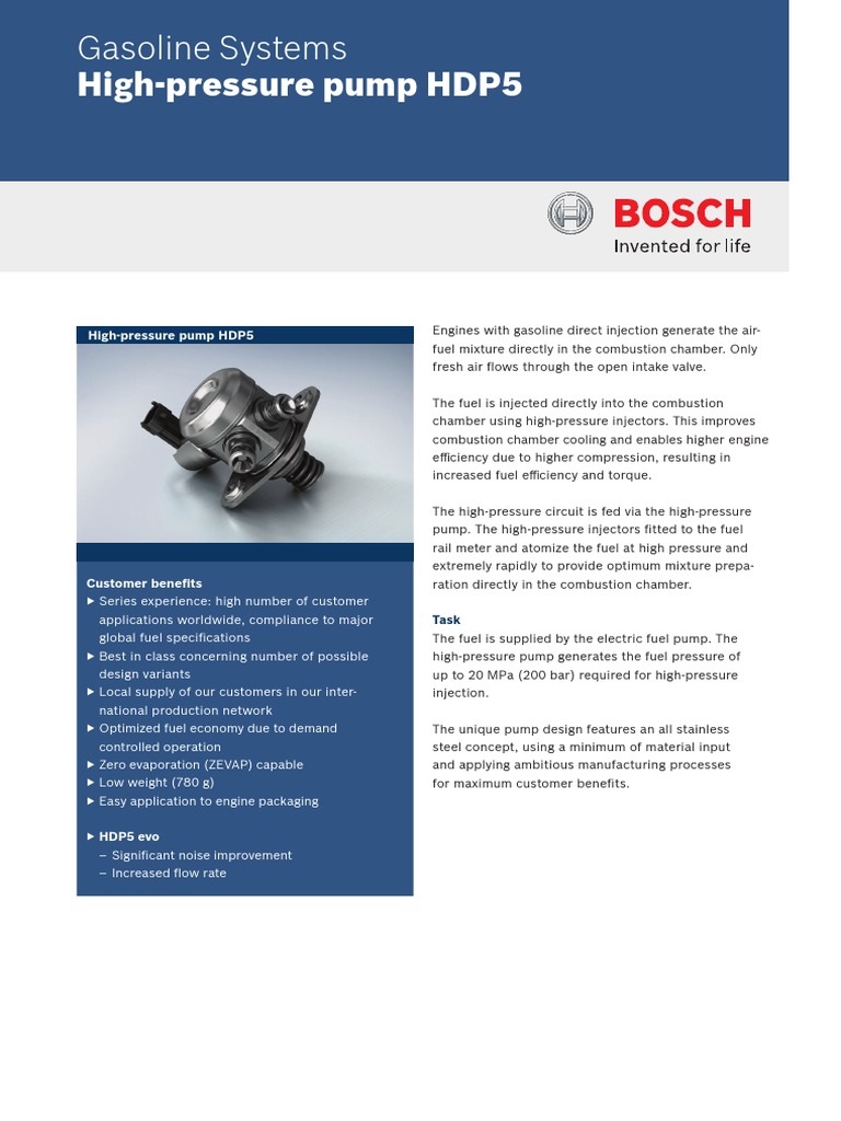 High-Pressure Pump HDP5 | Fuel Injection | Pump