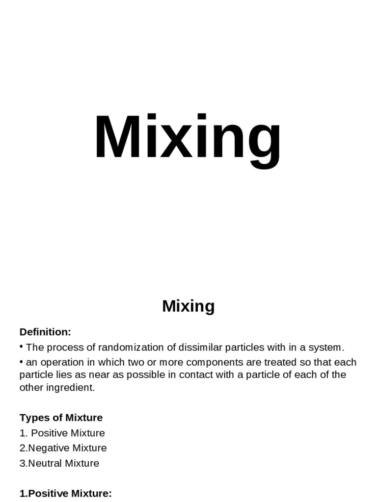 Mixing Pdf Pdf Mechanics Chemical Engineering