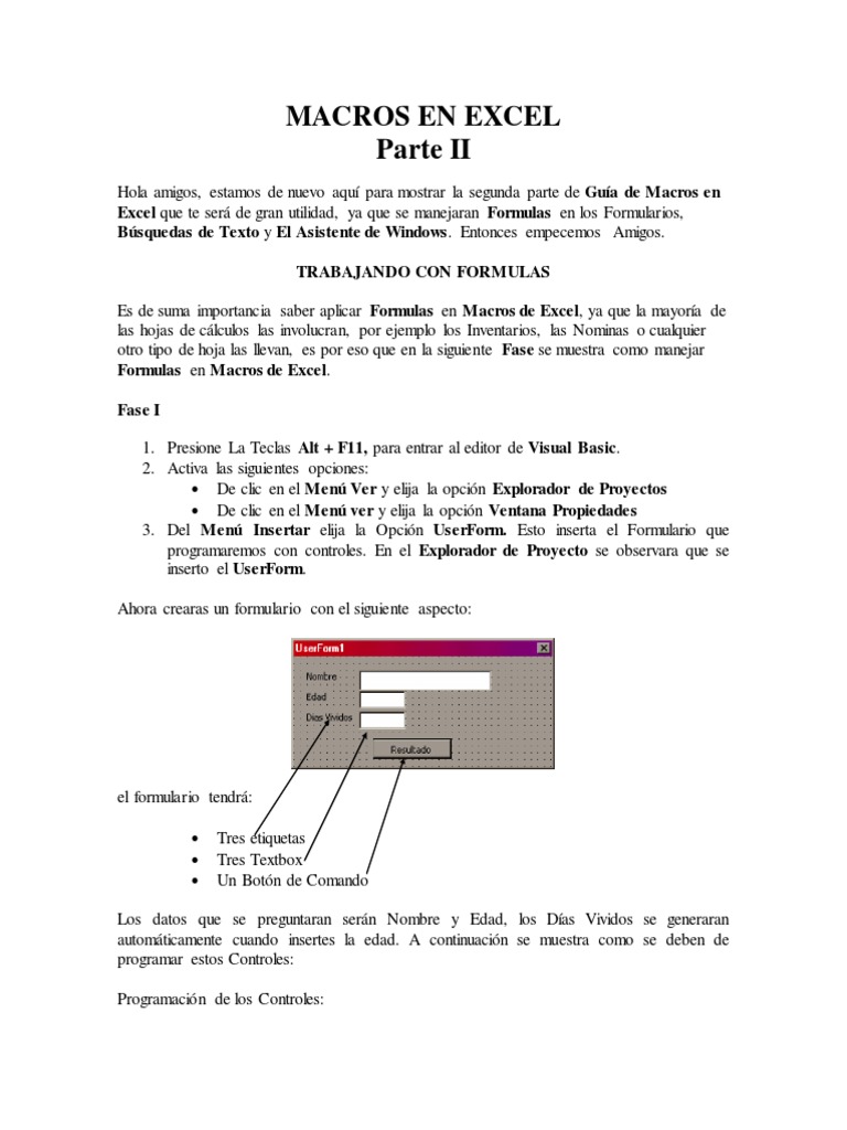 Guia Macros de Excel II | PDF | Macro (informática) | Microsoft Excel