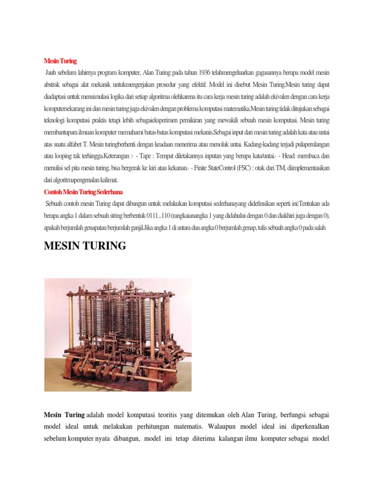 Mesin Turing | PDF