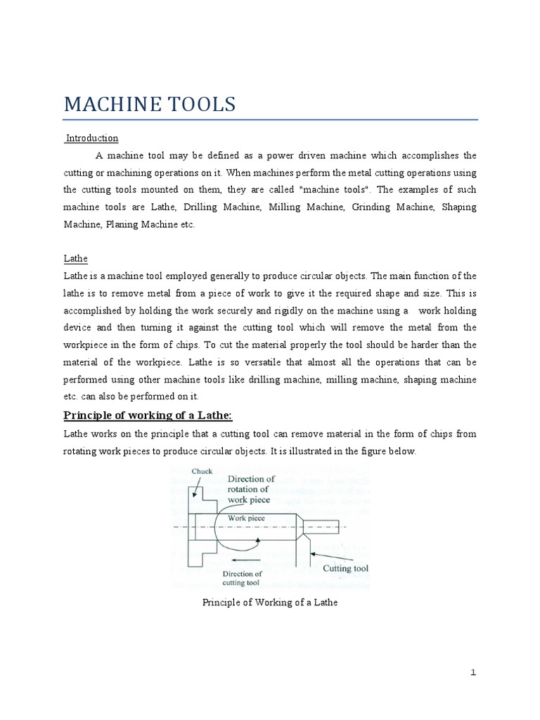 Machine Tools | PDF | Drilling | Drill