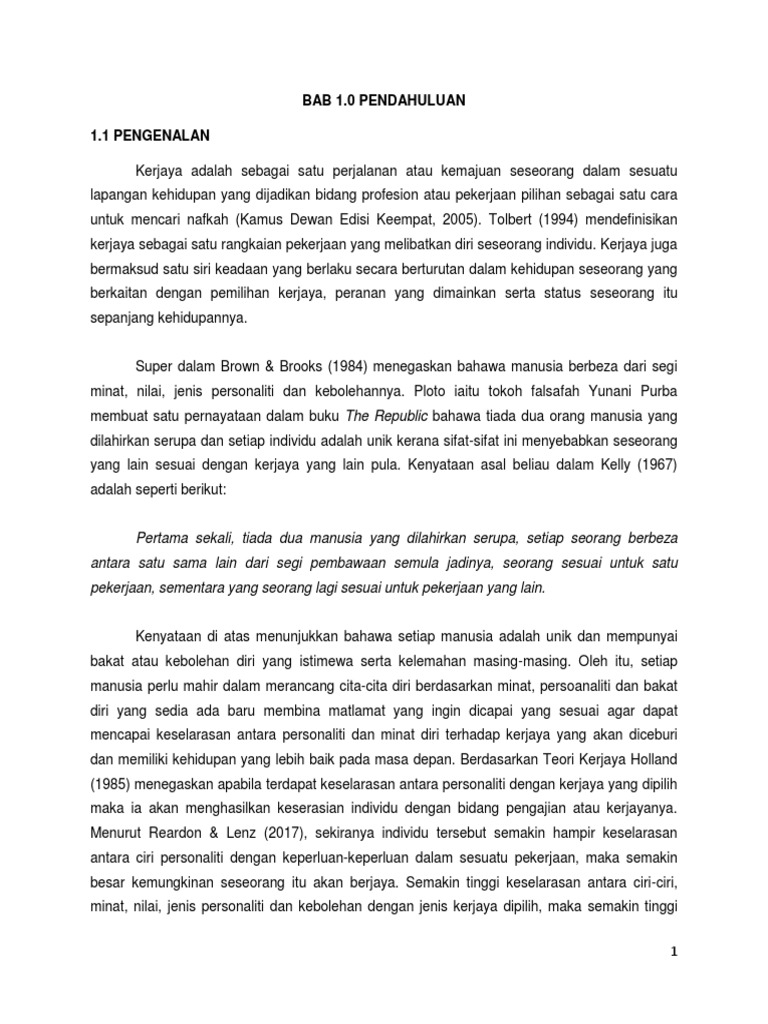 BAB 1 Tesis | PDF