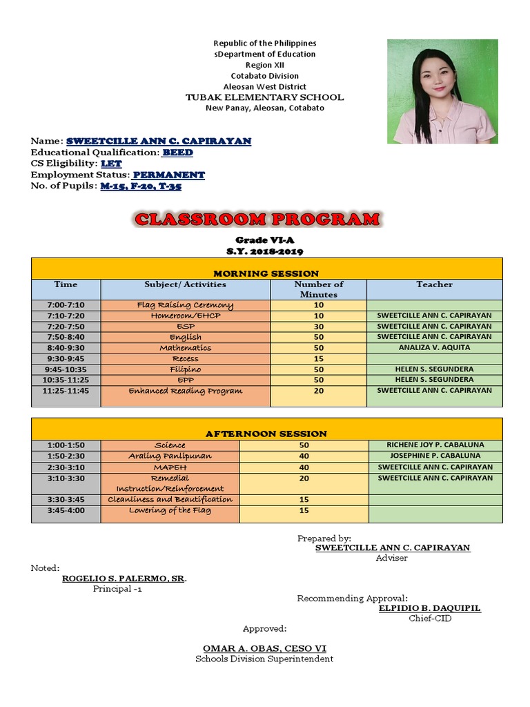 Classroom Program | PDF | Teachers | Behavior Modification