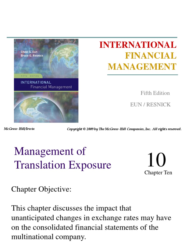 Chap10-Management of Translation Exposure | PDF | Balance Sheet | Exchange Rate