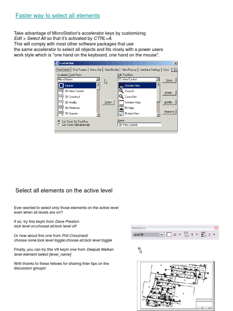 Microstation Tips | PDF | Icon (Computing) | Computer Architecture
