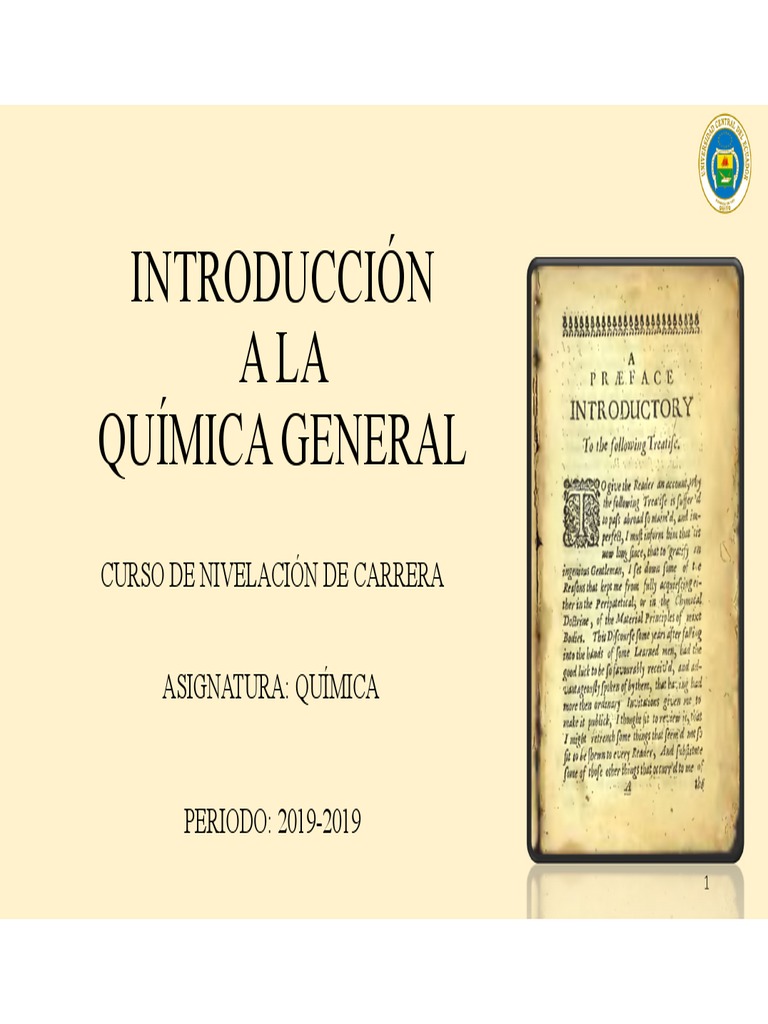 Introducción a la Química General | PDF | Química | Ciencias fisicas