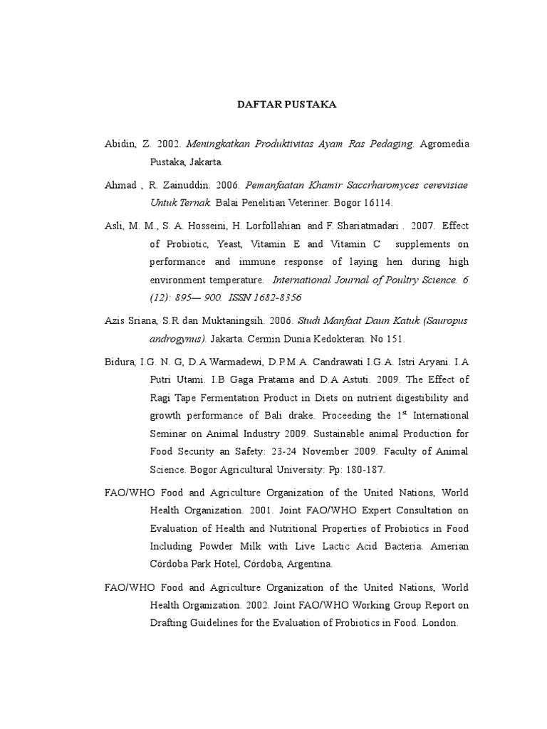 Contoh Dapus | PDF | Probiotic | Food Industry