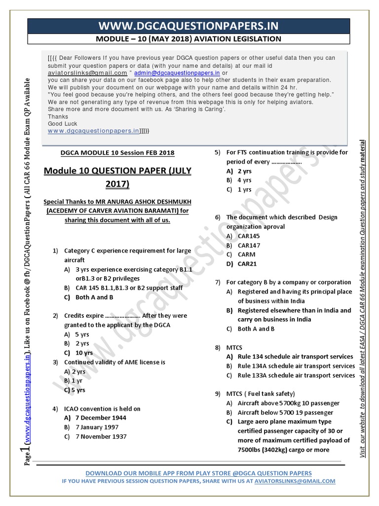 Dgca Module 10 Session May 2018 Pdf Google Play Aeronautics