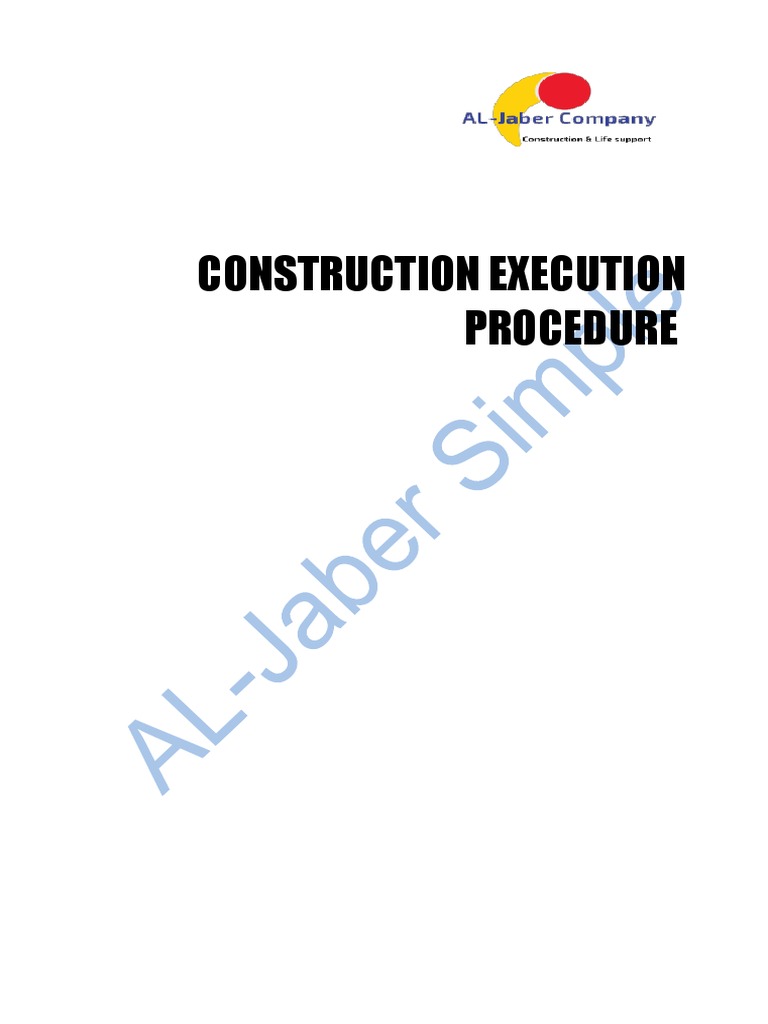 Construction Execution Procedure Guide | PDF | Risk Assessment ...
