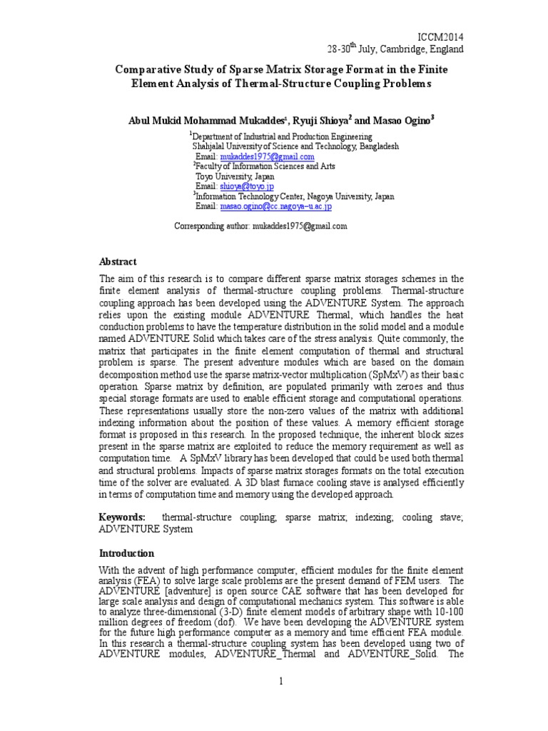 Comparative CSR Skyline | PDF | Finite Element Method | Matrix (Mathematics)