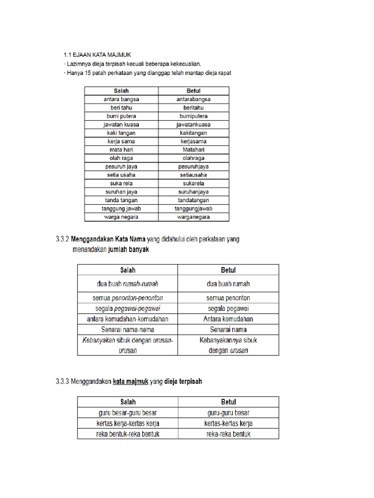 Form 1 Ejaan Salah | PDF