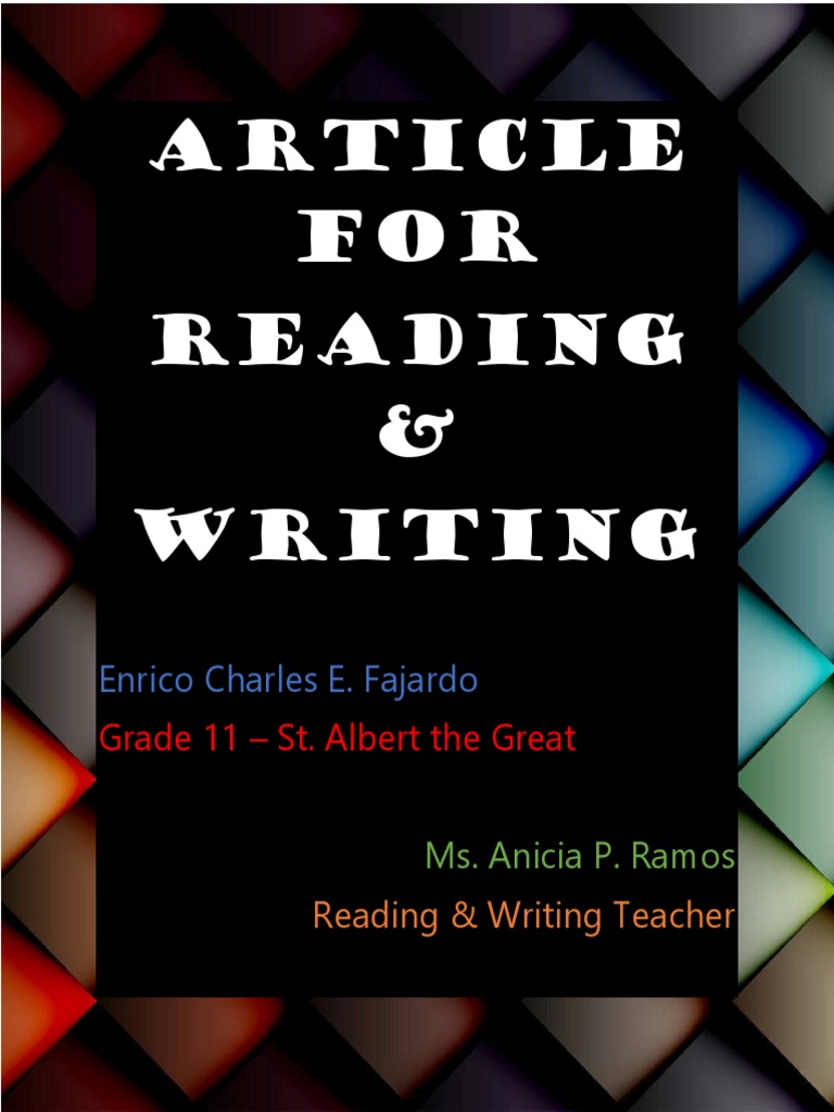 Article For Reading and Writing | PDF | Bullying | Mental Disorder