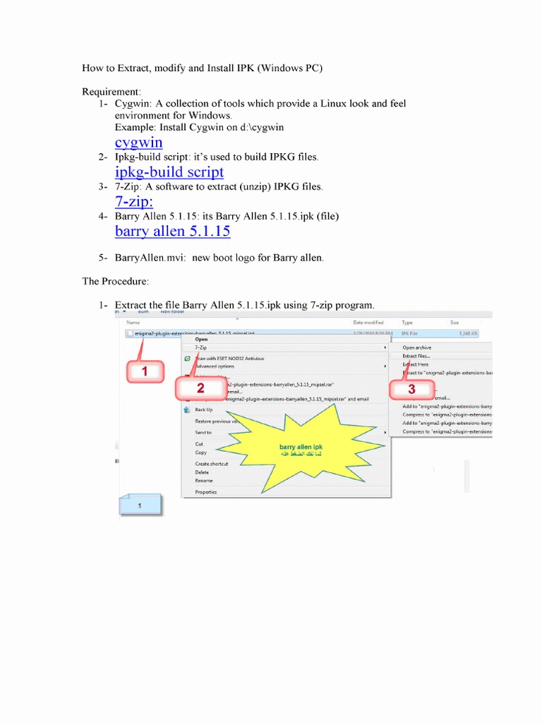How To Extract, Modify and Install IPK - Windows PC | PDF