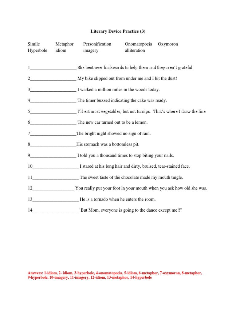Literary Devices 3 | PDF
