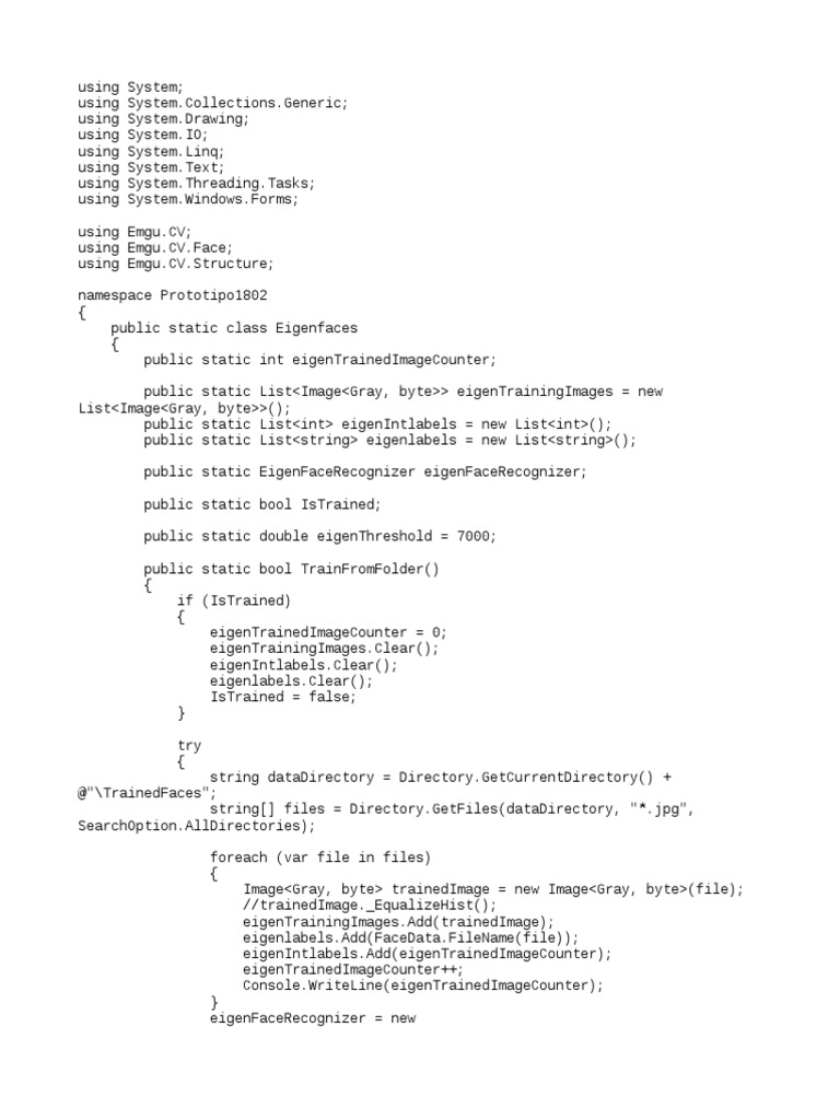 Eigenfaces | Download Free PDF | Computer Data | Utility Software