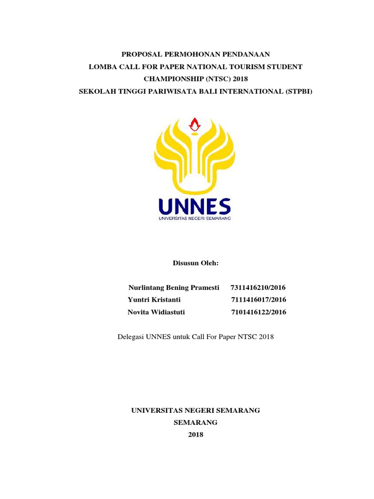 Proposal LKTI Bali 2018 | PDF