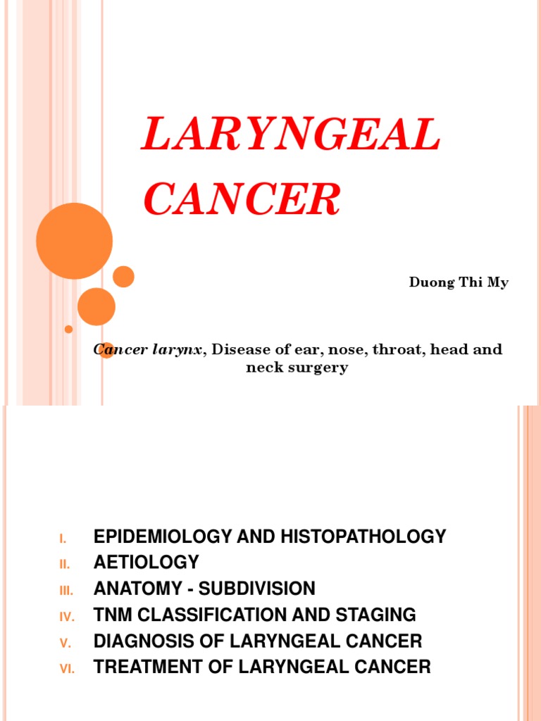 Laryngeal Cancer | PDF | Larynx | Cancer