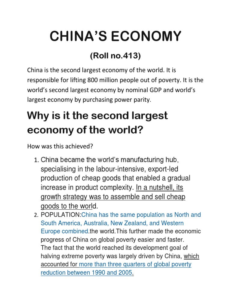 China'S Economy: Why Is It The Second Largest Economy of The World ...