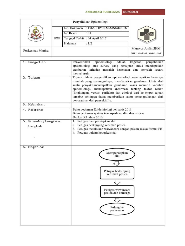 Sop PE Pemantauan Kontak | PDF