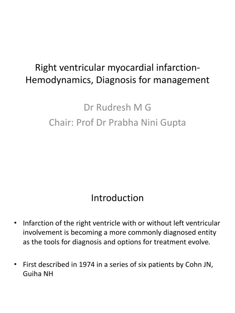 Right Ventricular Myocardial Infarction | PDF | Coronary Circulation ...