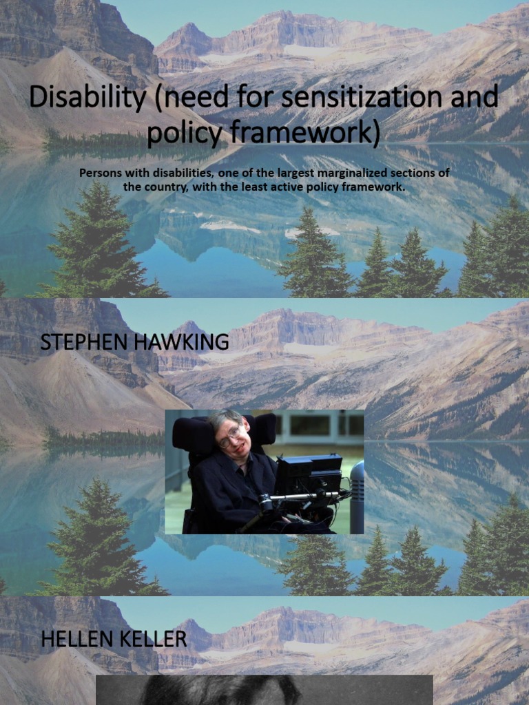 Disability (Need For Sensitization and Policy Framework | PDF ...