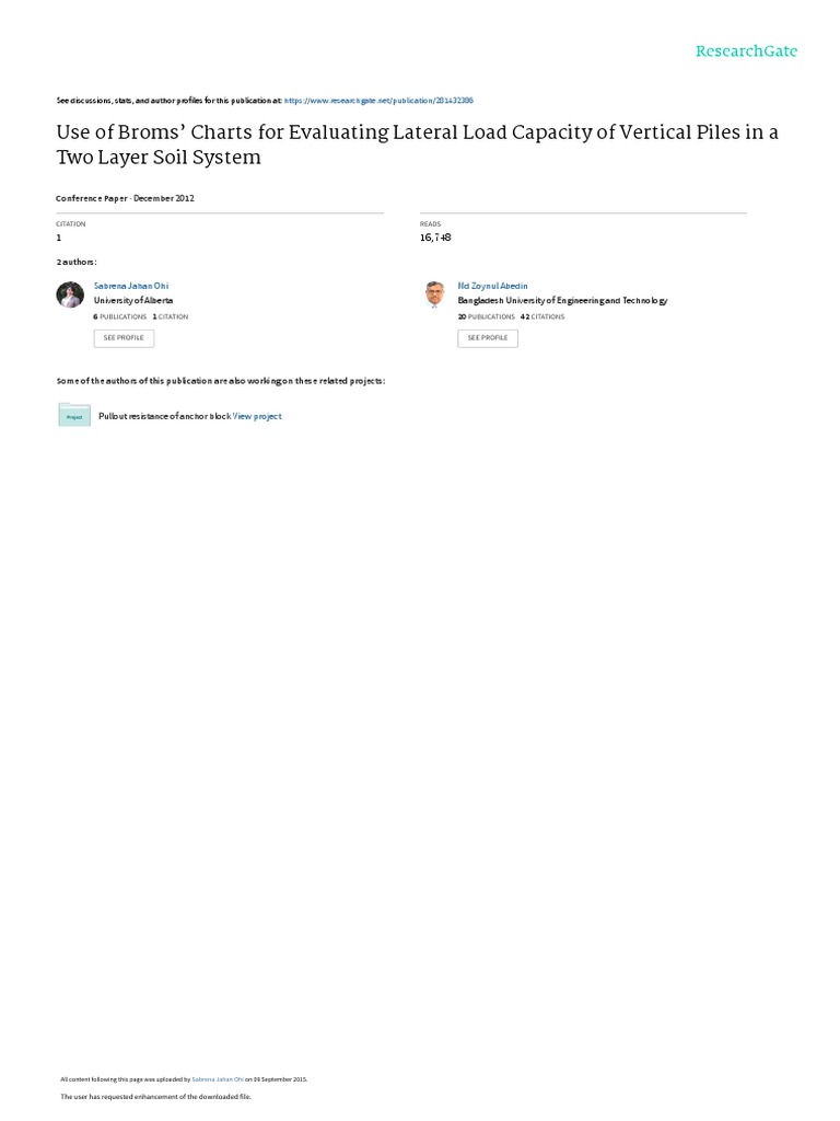 Use of Broms Charts For Evaluating Lateral Load | PDF | Deep Foundation ...