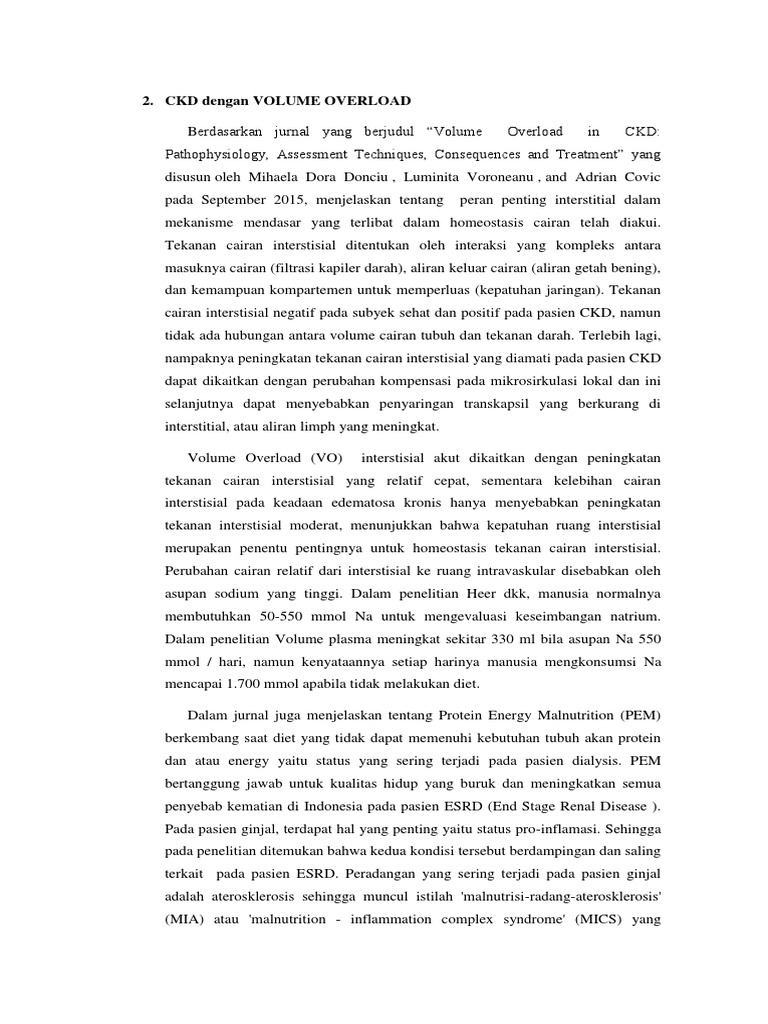 Volume Overload dan Hemodialisis CKD | PDF