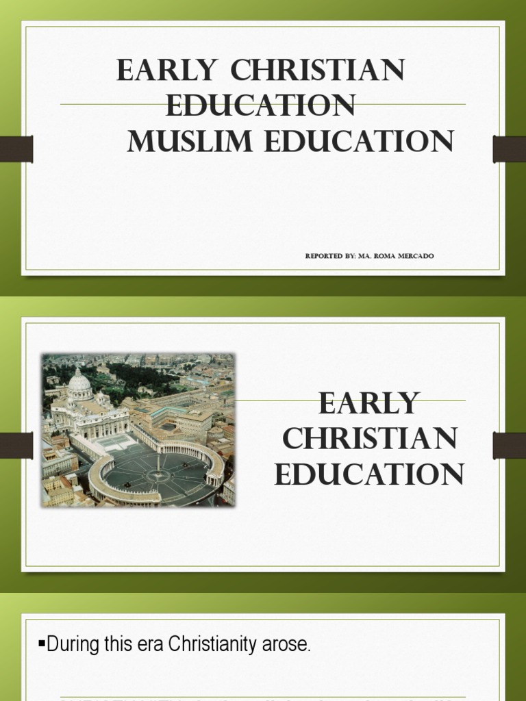 Early Christian Muslim Education | PDF | Catholic Church | Schools