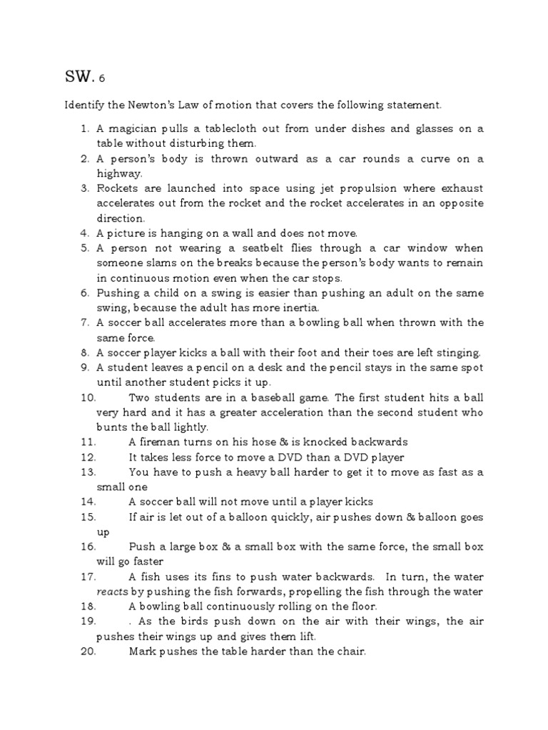 Newtons Law of Motion | PDF