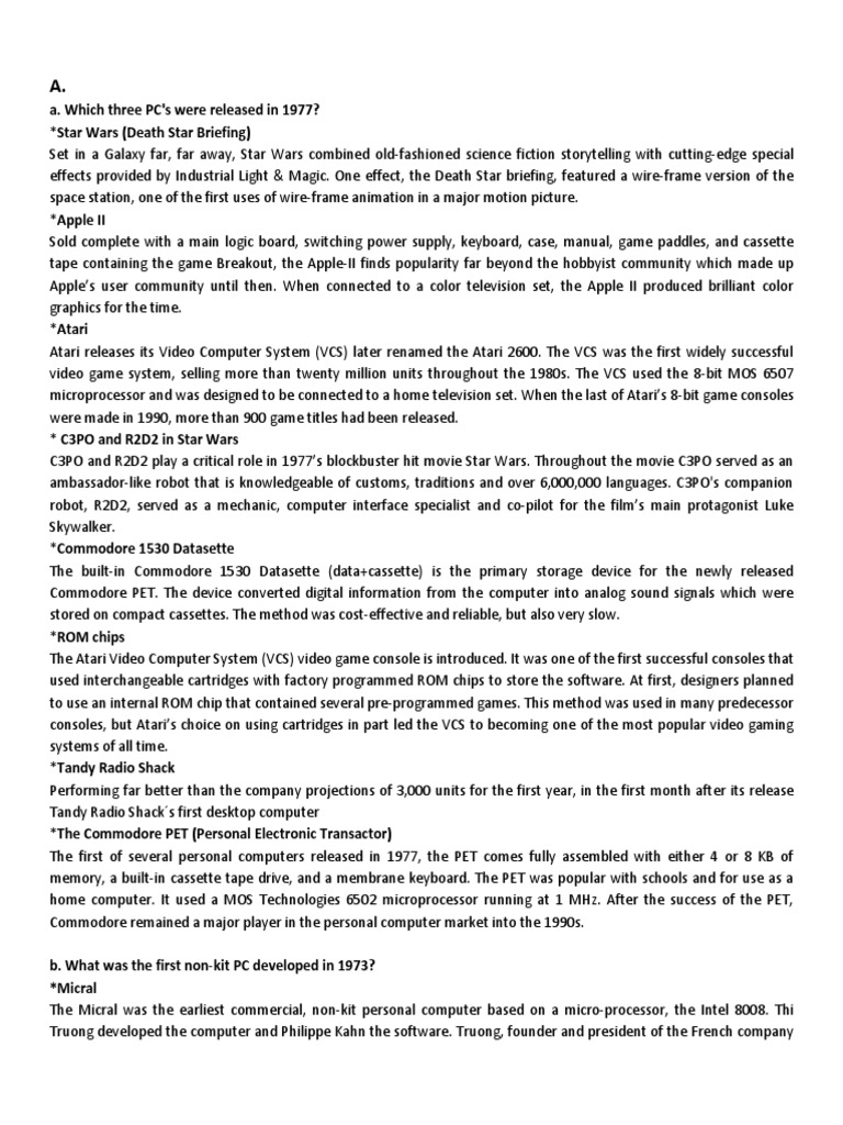 A Review of Major Developments in Personal Computing and the Internet ...